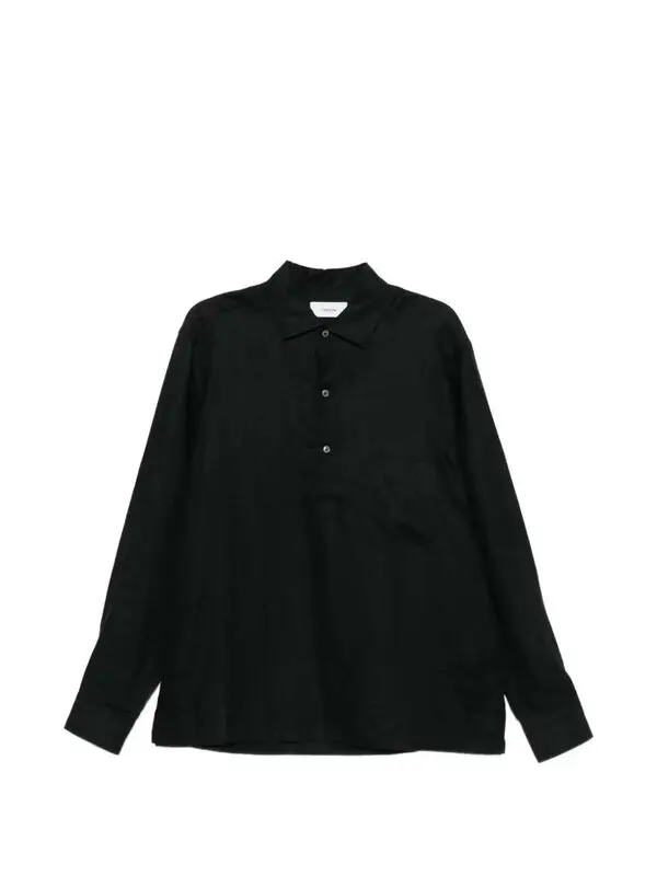 LARDINI Button-down Shirt - Black