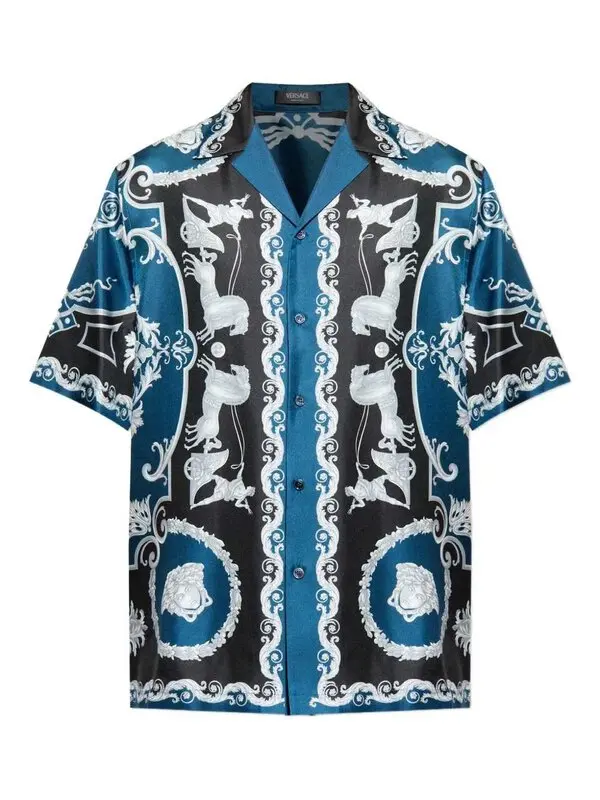 LARDINI Button-down Shirt - Blue