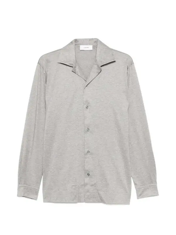 LARDINI Long-sleeved Button-up Shirt - Grey