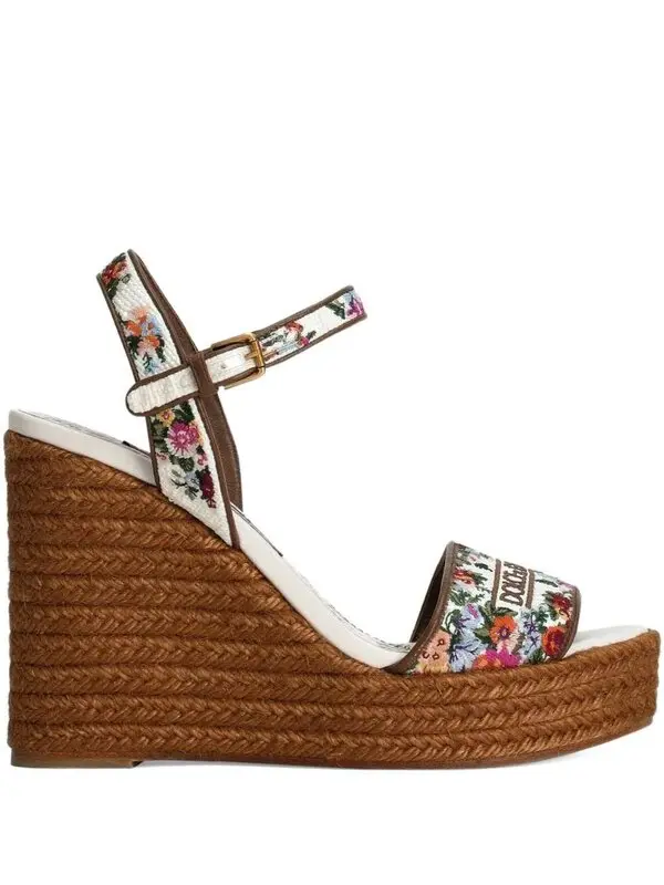 Dolce & Gabbana Logo Sandals - White