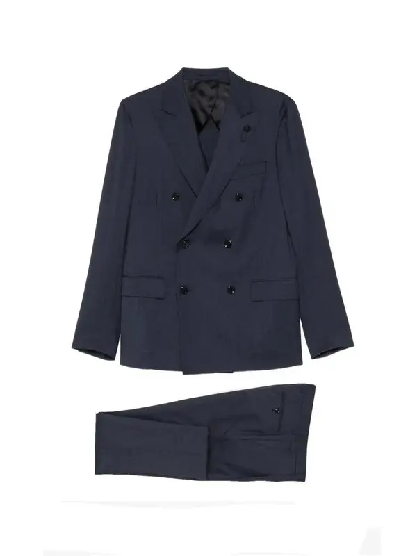 LARDINI Double-breasted Suit - Blue