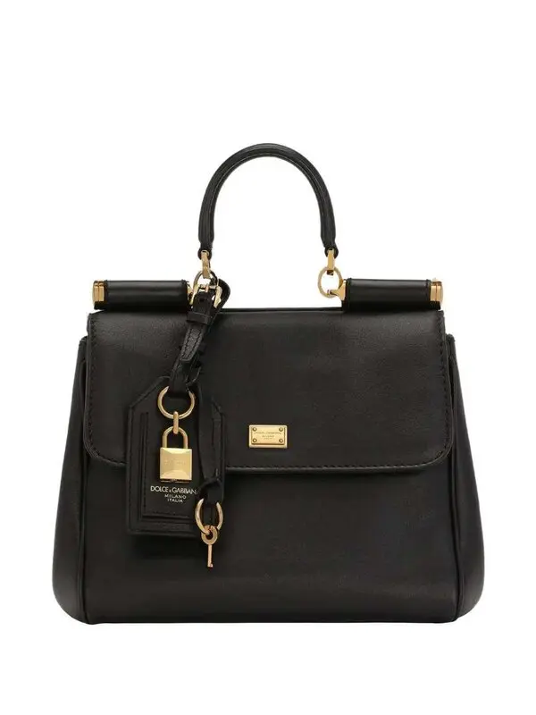 Dolce & Gabbana My Sicily Medium Handbag With Padlock - Black