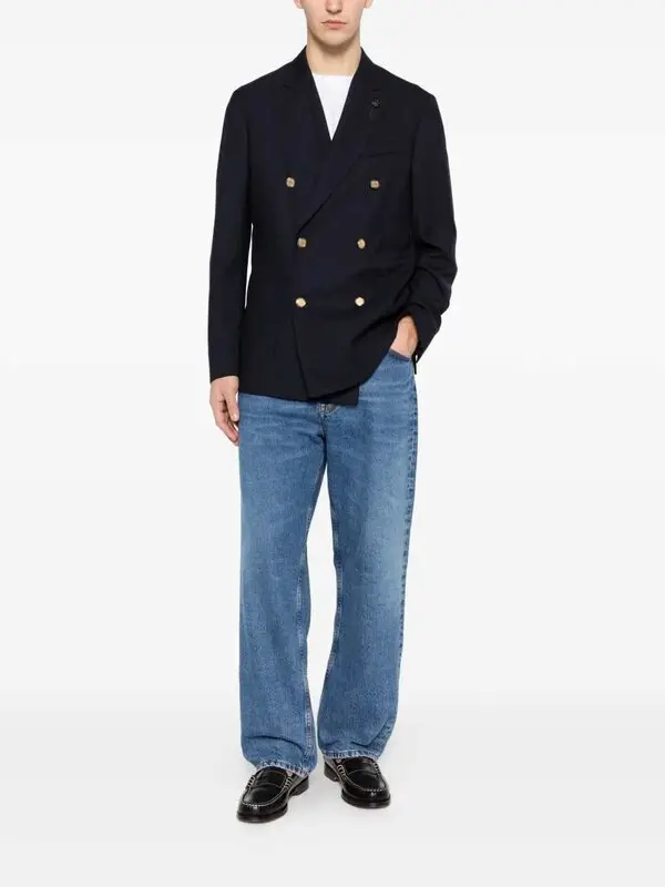 LARDINI Gold-tone Double-breasted Blazer