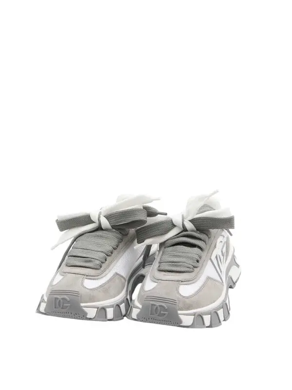 Dolce & Gabbana Nylon And Calfskin Sneakers With Dg Patch