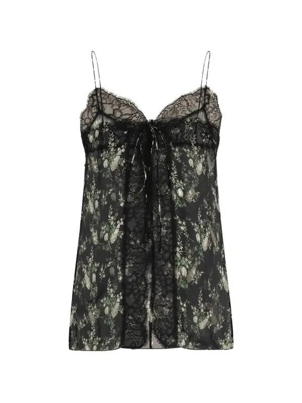 Dolce & Gabbana Floral Top - Black