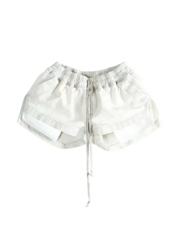 Rick Owens Mist-colored Drawstring Shorts - White