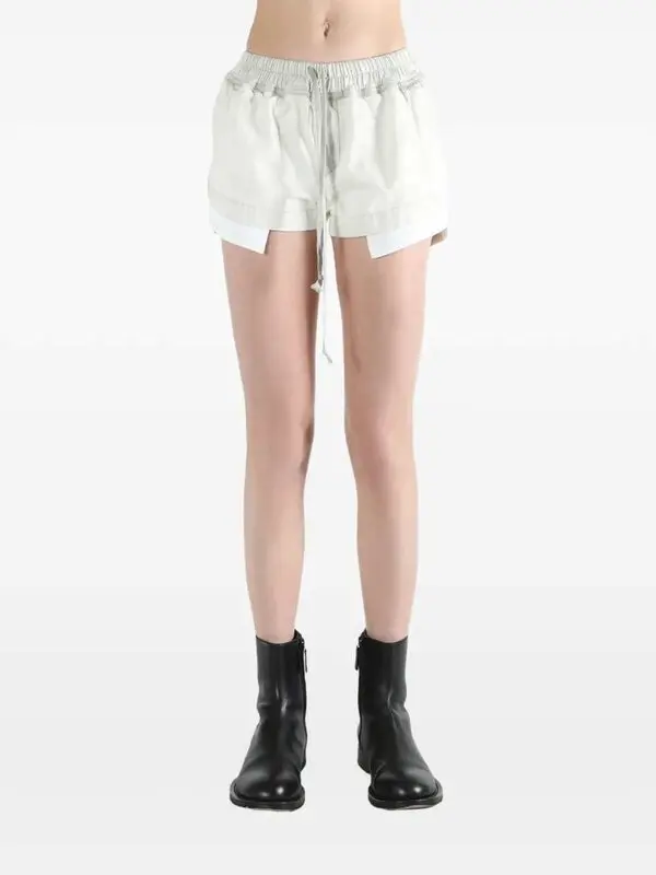 Rick Owens Mist-colored Drawstring Shorts
