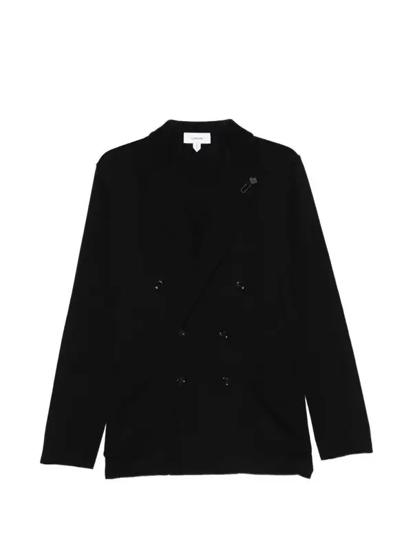 LARDINI Double-breasted Jacket - Black
