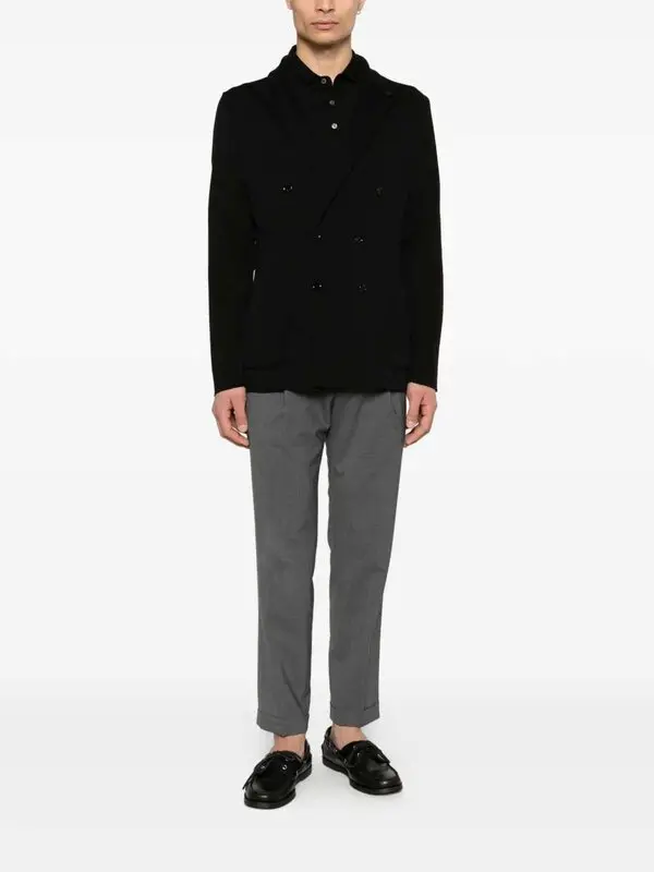 LARDINI Double-breasted Jacket - Black