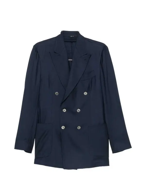 LARDINI Double-breasted Jacket - Blue