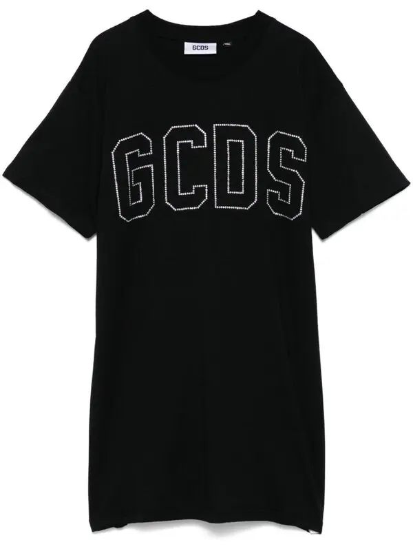 Gcds Embellished Logo T-shirt - Black