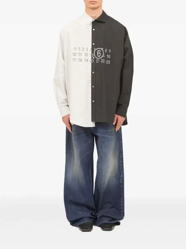 MAISON MARGIELA Two-tone Long-sleeved Shirt