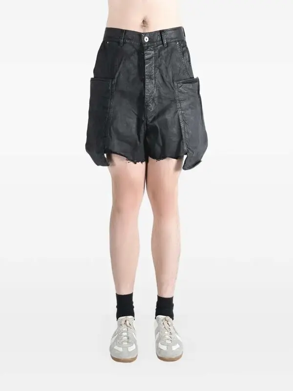 Rick Owens Cargo Shorts With Frayed Hem
