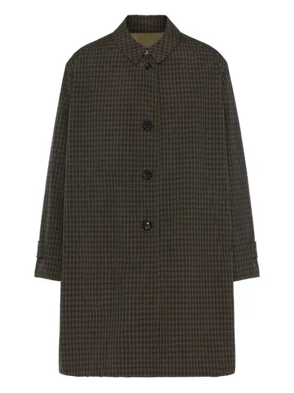 MAISON MARGIELA Buttoned Plaid Trench Coat