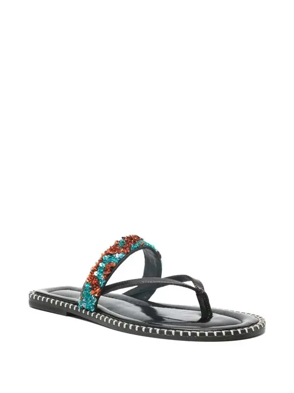 Dries Van Noten Embellished Sandals - Blue