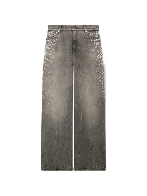 GOLDEN GOOSE Studded Faded Jeans - Grey