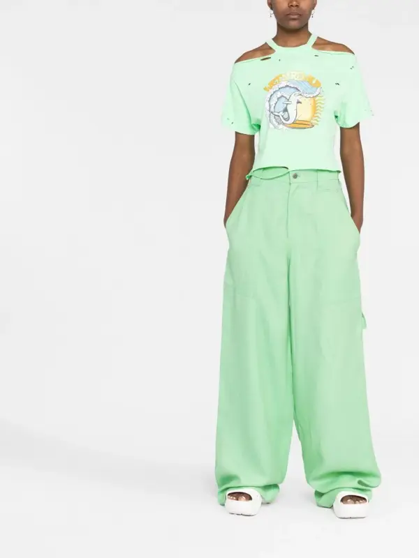 Stella McCartney Wide-leg Trousers - Green