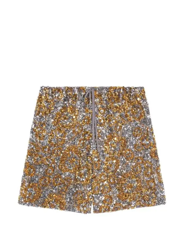 Dries Van Noten Sequined Drawstring Shorts
