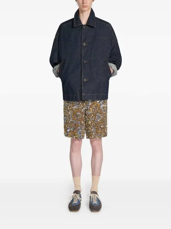 Dries Van Noten Sequined Drawstring Shorts