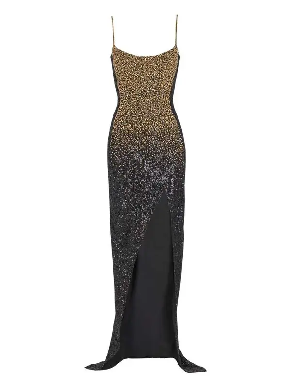 Balmain Embellished Long Dress - Multi