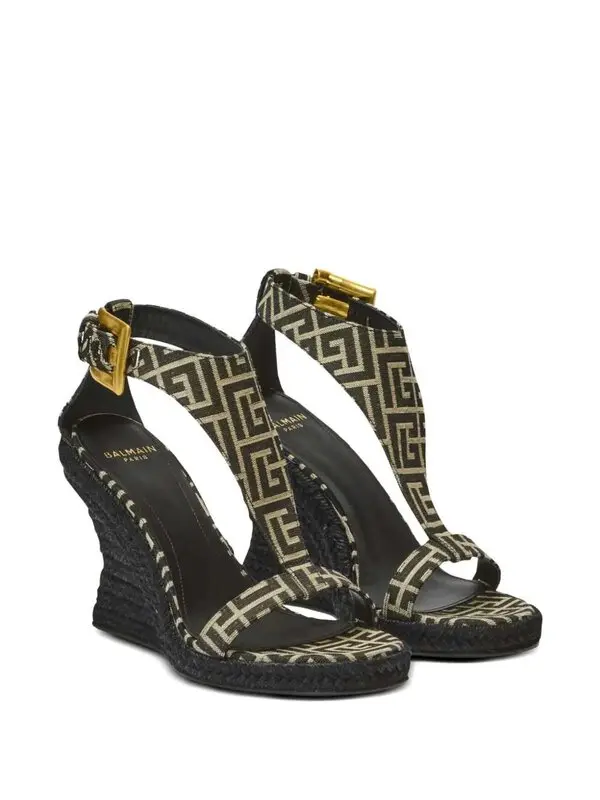 Balmain Anthem Wedge Espadrilles