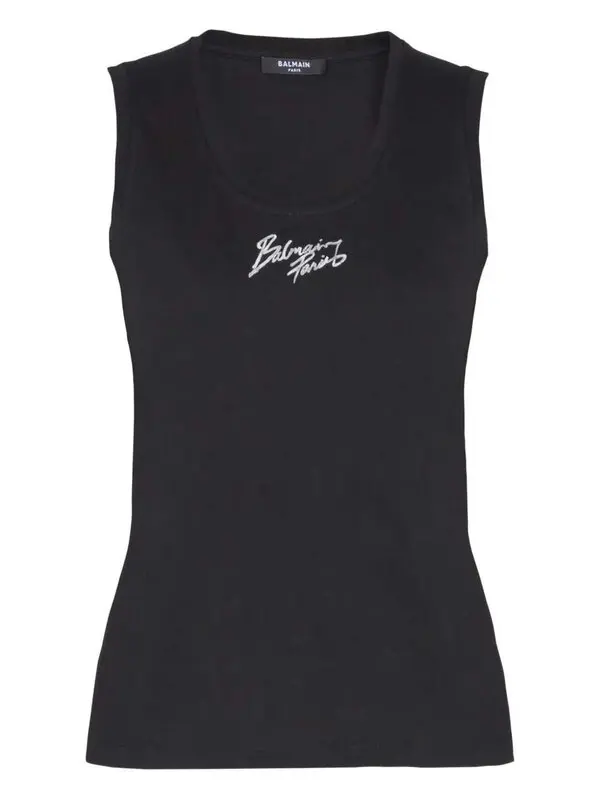 Balmain Logo Print Top
