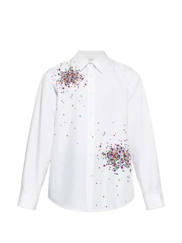 Dries Van Noten Shirt 00910-caper Emb 3293 M. W.shirt - White