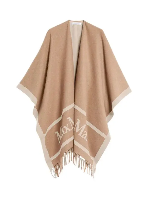 Brunello Cucinelli Fringed Poncho - Brown