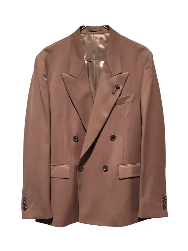 LARDINI Double-breasted Blazer - Brown