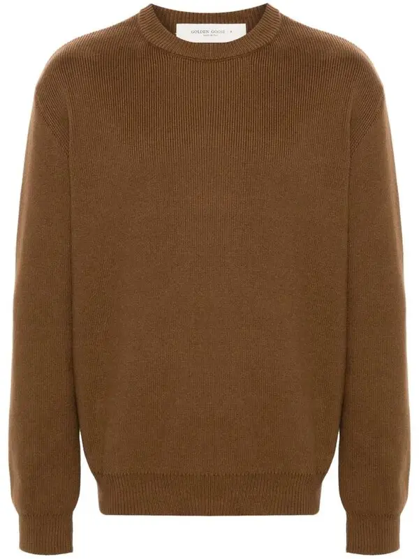 GOLDEN GOOSE Davis Basic Sweater - Brown