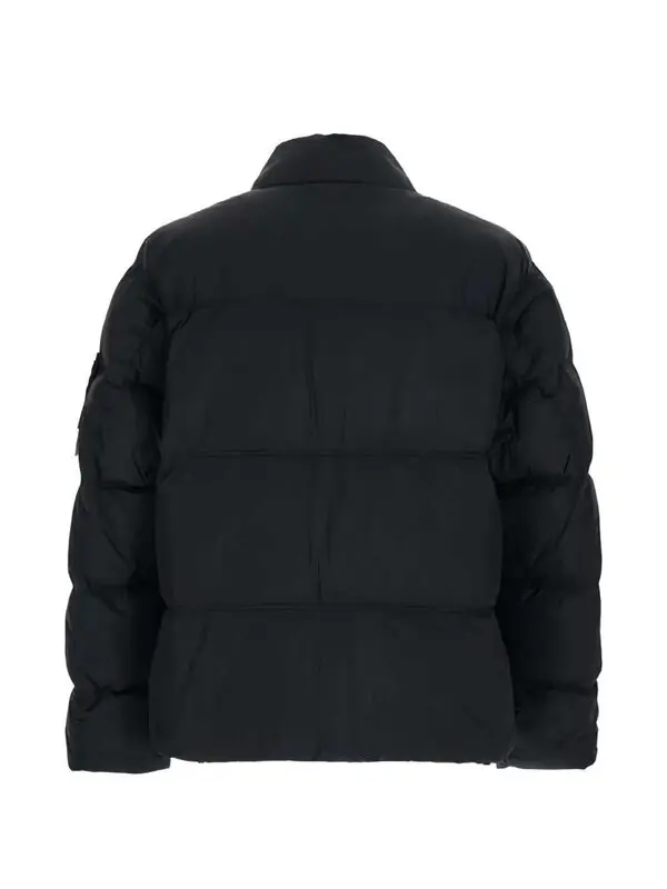 Stone Island Button-up Puffer Jacket - Black