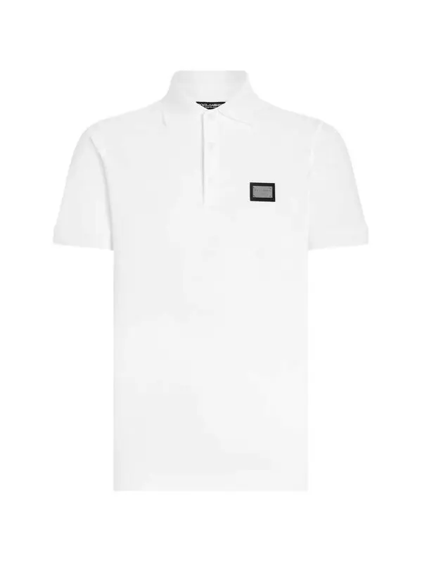 Dolce & Gabbana Polo Shirt With Applique - White