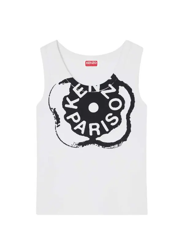 Kenzo Boke Flower 2.0 Ribbed Tank Top - White
