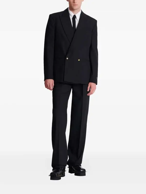 Balmain Double-breasted Wool Blazer - Black
