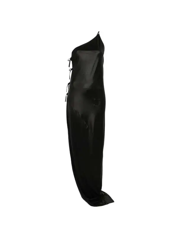 Rick Owens Long One-shoulder Dress - Black