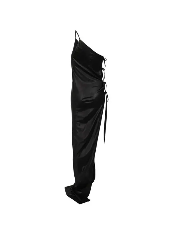 Rick Owens Long One-shoulder Dress - Black
