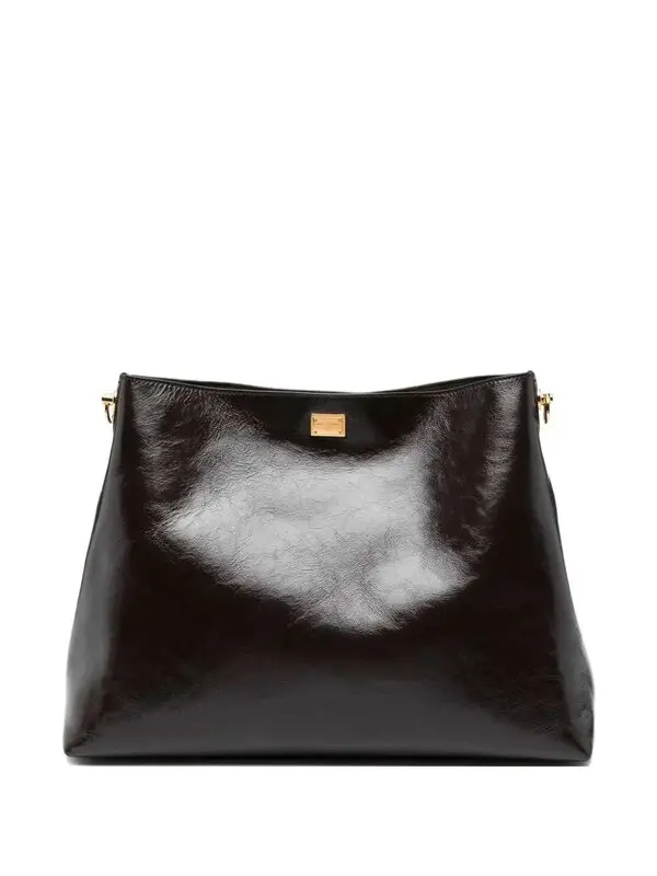 Marni Dolce & Gabbana Logo Plaque Shoulder Bag - Brown