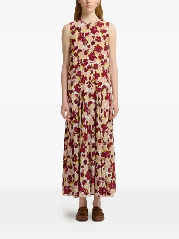 Marni Pleated Floral Dress
