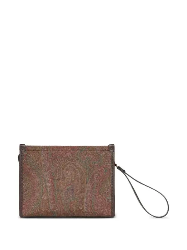 Etro Clutch Bag With Arnica Pegasus Embroidery