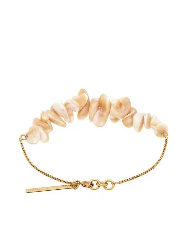Dries Van Noten Beaded Bracelet In Brass