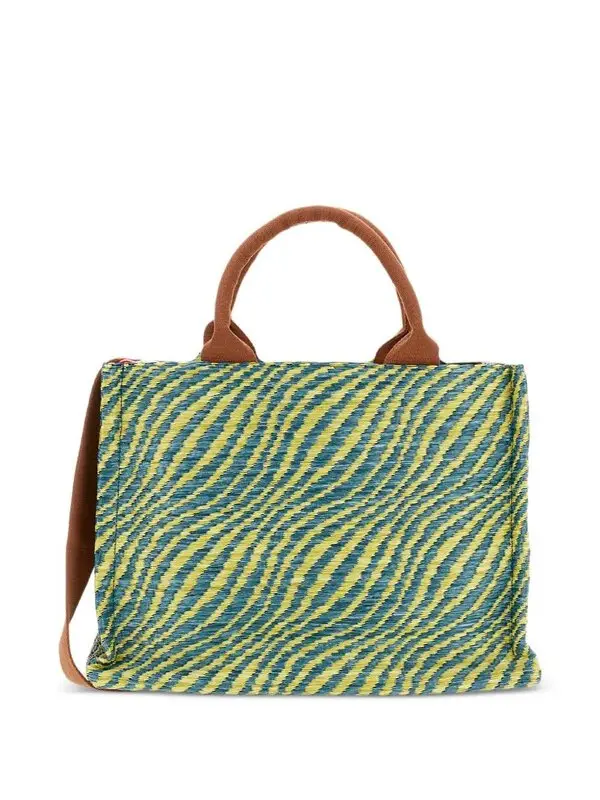 Marni Small Tote Bag With Logo - Green