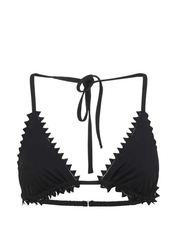Jacquemus Le Haut De Maillot Picot Bikini Top - Black