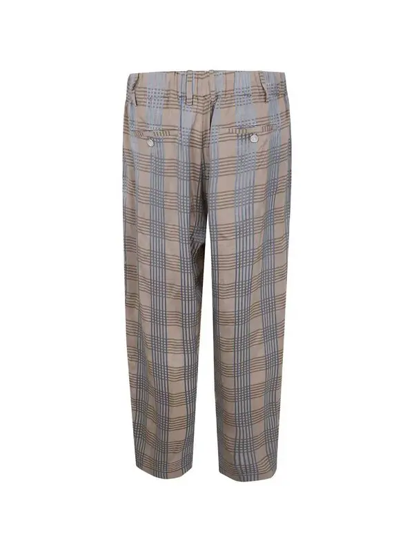 UMA WANG Tartan Drawstring Trousers