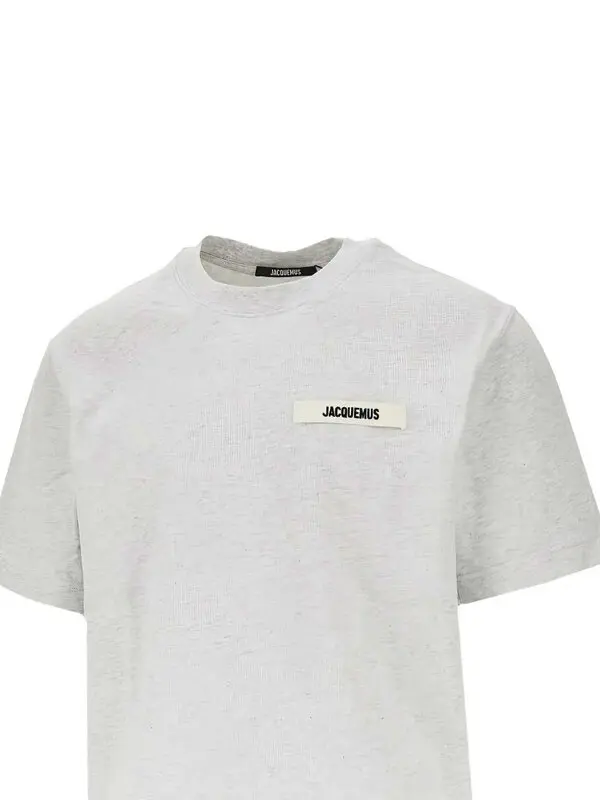 Jacquemus T-shirt With Grosgrain Logo Appliqu