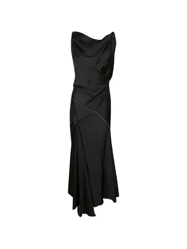 Victoria Beckham Norma Kamali V-neck Midi Dress - Black