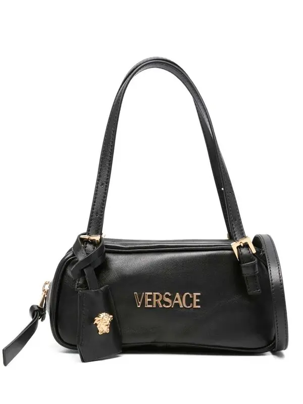 Versace Mini Bag With Logo Plaque - Black