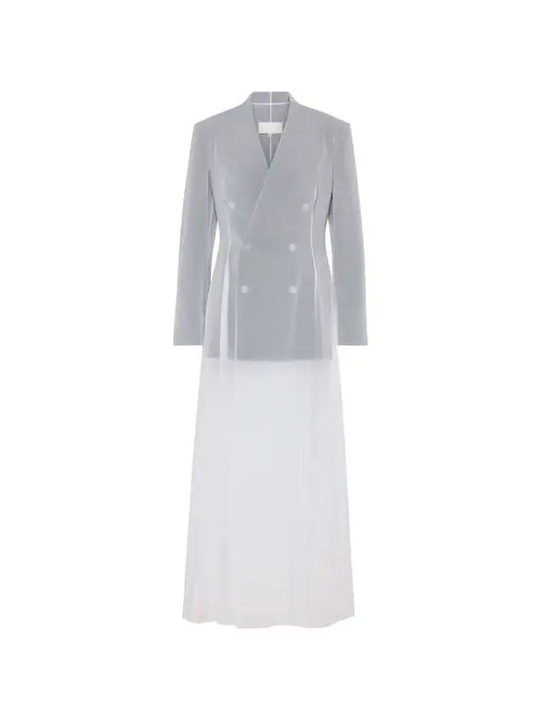 MAISON MARGIELA Long-sleeved Midi Dress - Grey