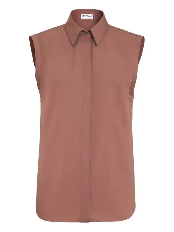 Brunello Cucinelli Sleeveless Shirt - Red