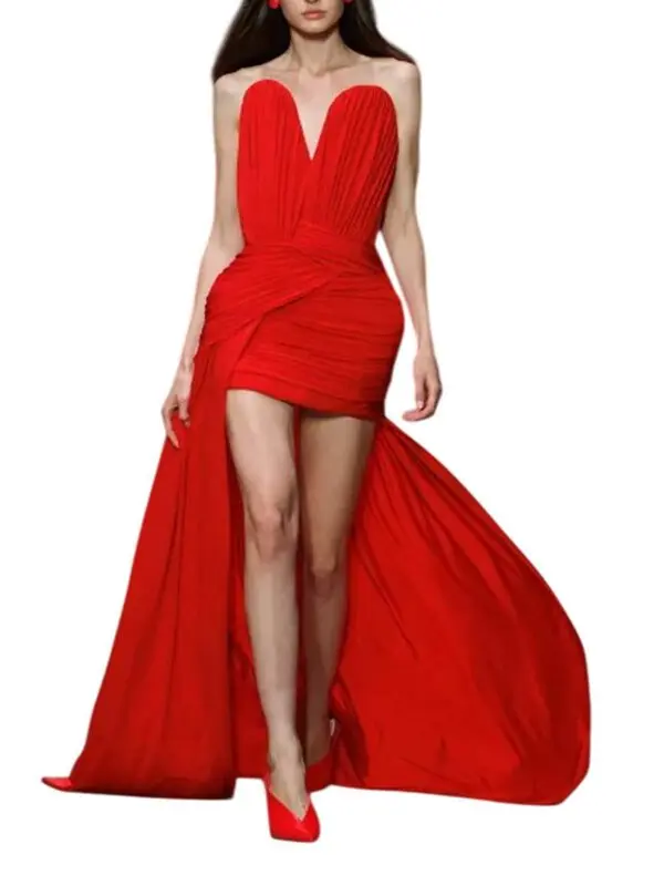 Stella McCartney Asymmetrical Crepe And Jersey Gown