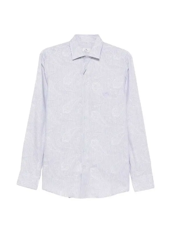 Etro Striped Shirt With Paisley Print - Multi